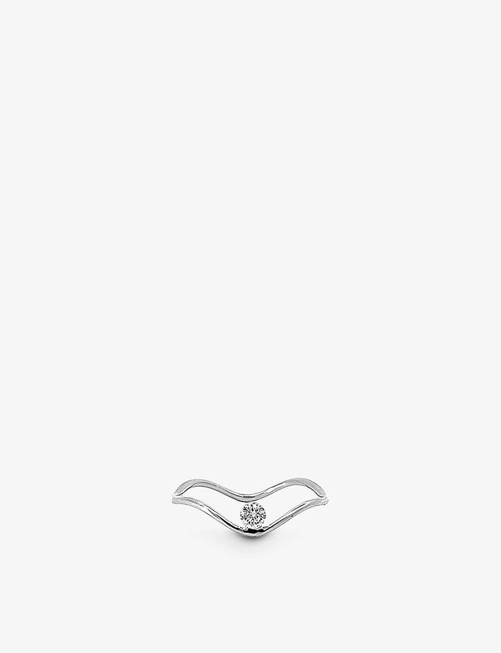 THE ALKEMISTRY Aria Wave Diamond 18ct White-Gold Ring | endource