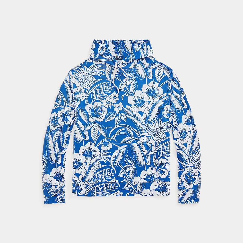 POLO RALPH LAUREN Tropical Floral Spa Terry Hoodie in Blue | endource