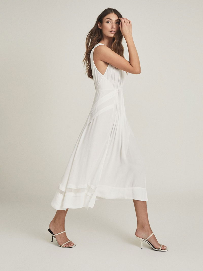 REISS Marcella Split Front Beach Dress | endource