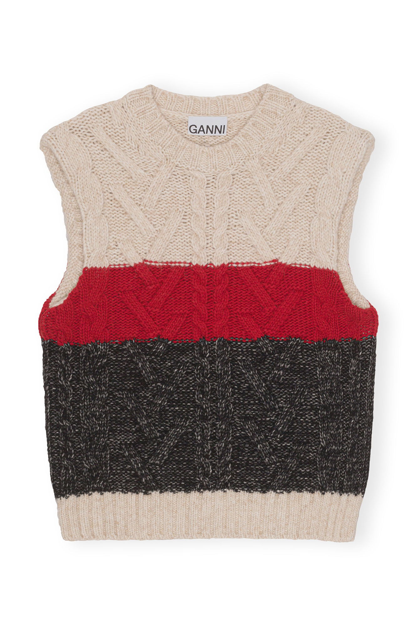 GANNI Chunky Cable Vest | endource
