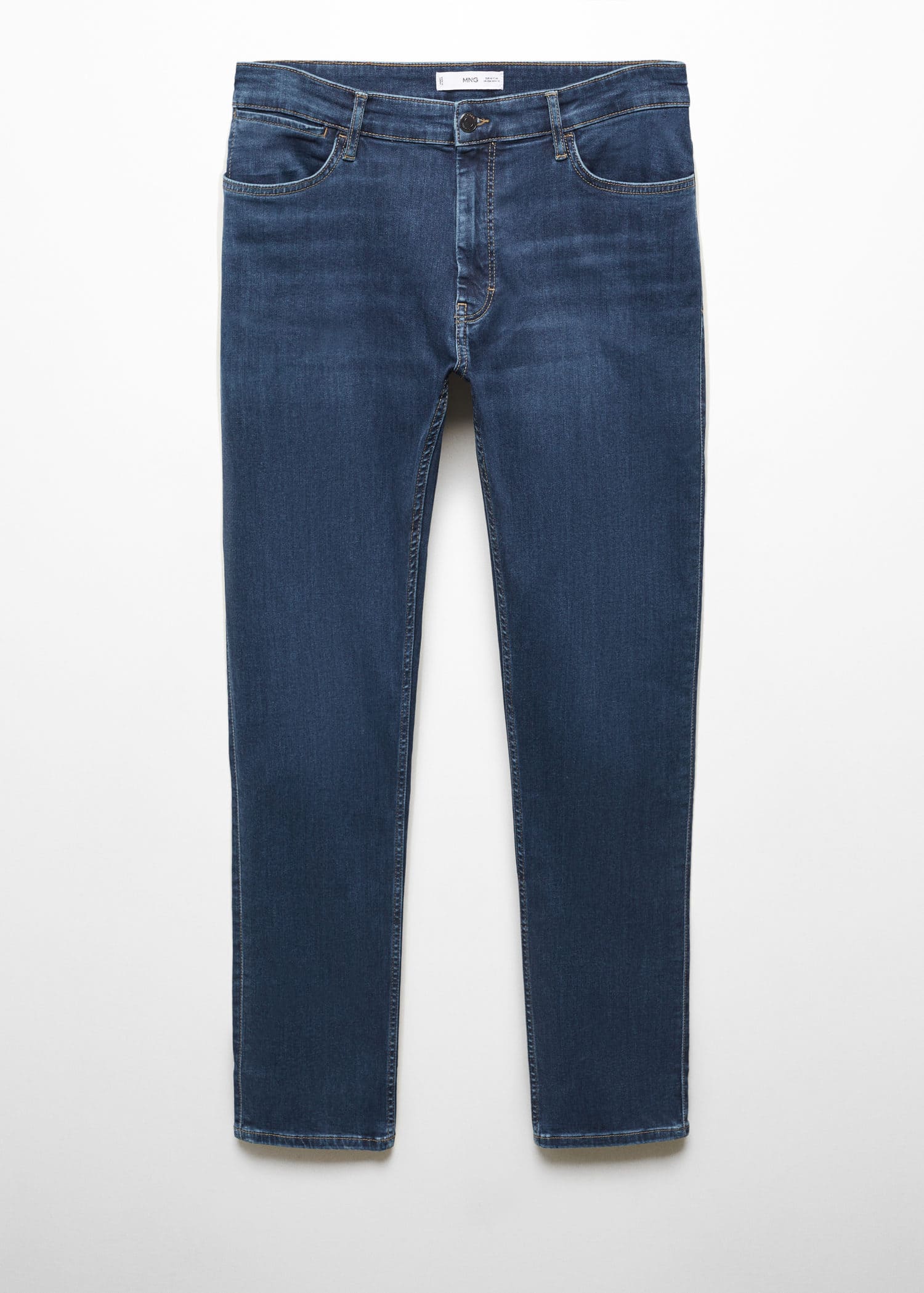 MANGO Slim Fit Ultra Soft Touch Patrick Jeans in Dark Blue | Endource