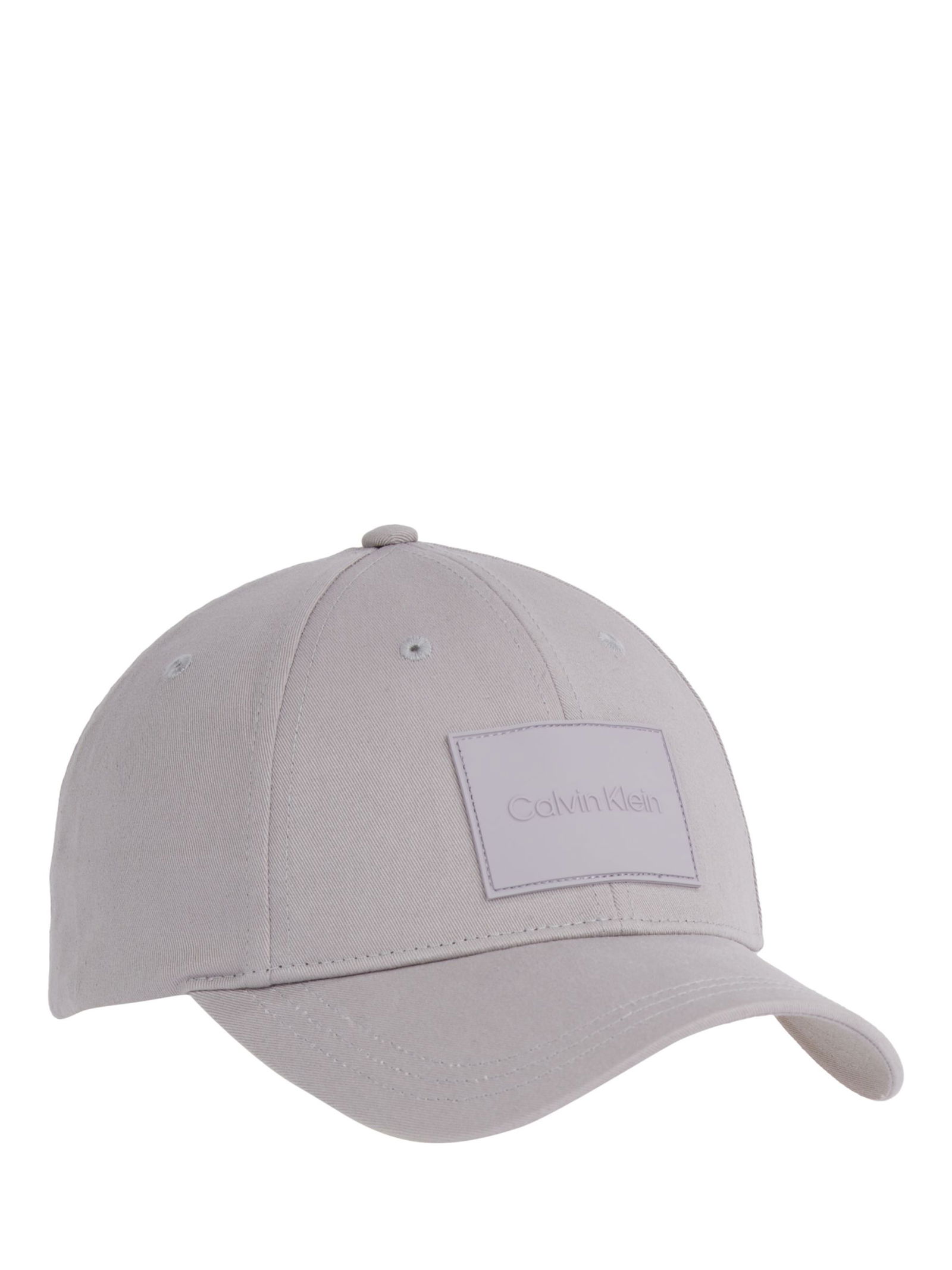 CALVIN KLEIN Tonal Rubber Patch Cap in Silver | endource