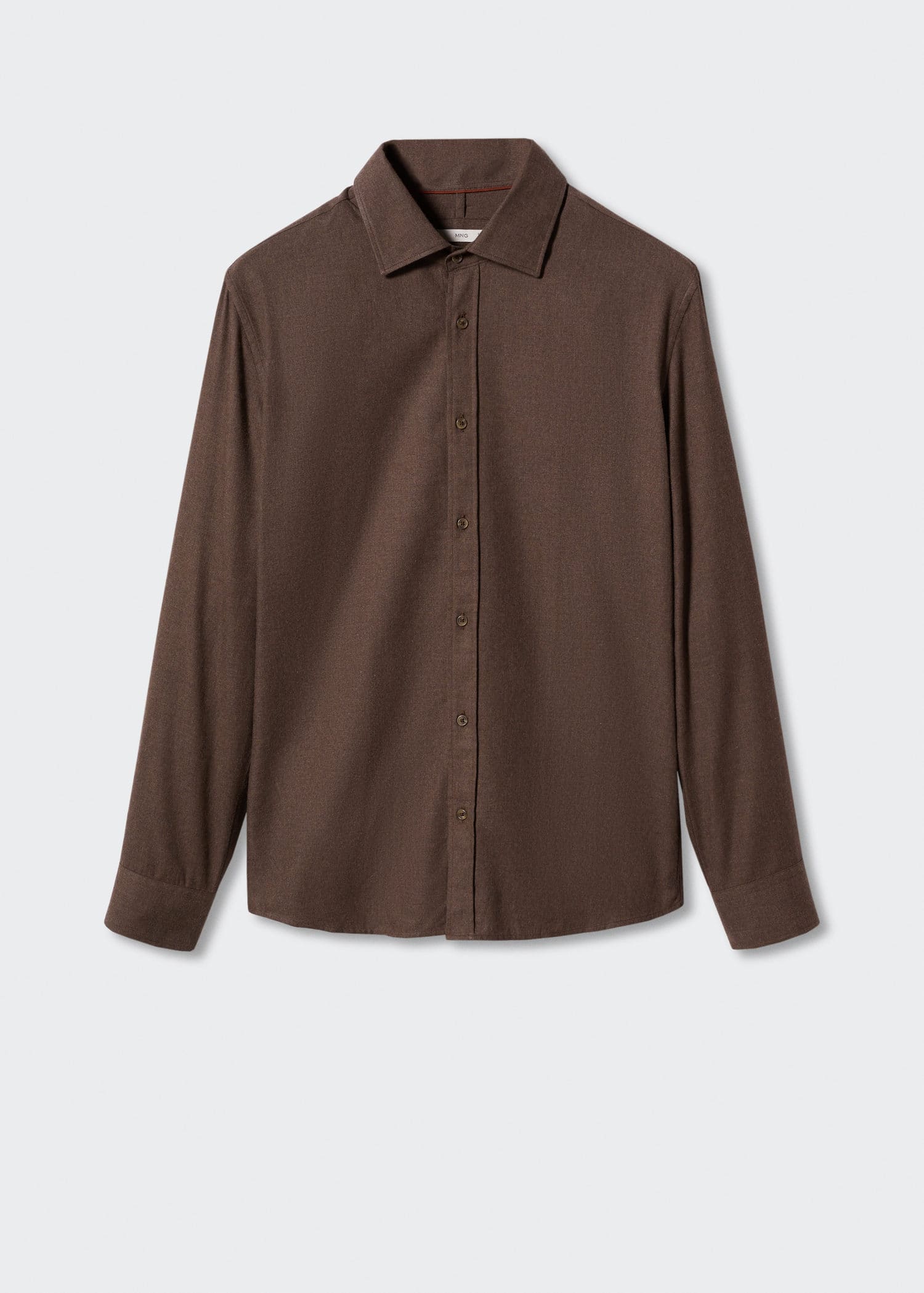 MANGO Slim-Fit Textured Cotton Shirt | endource