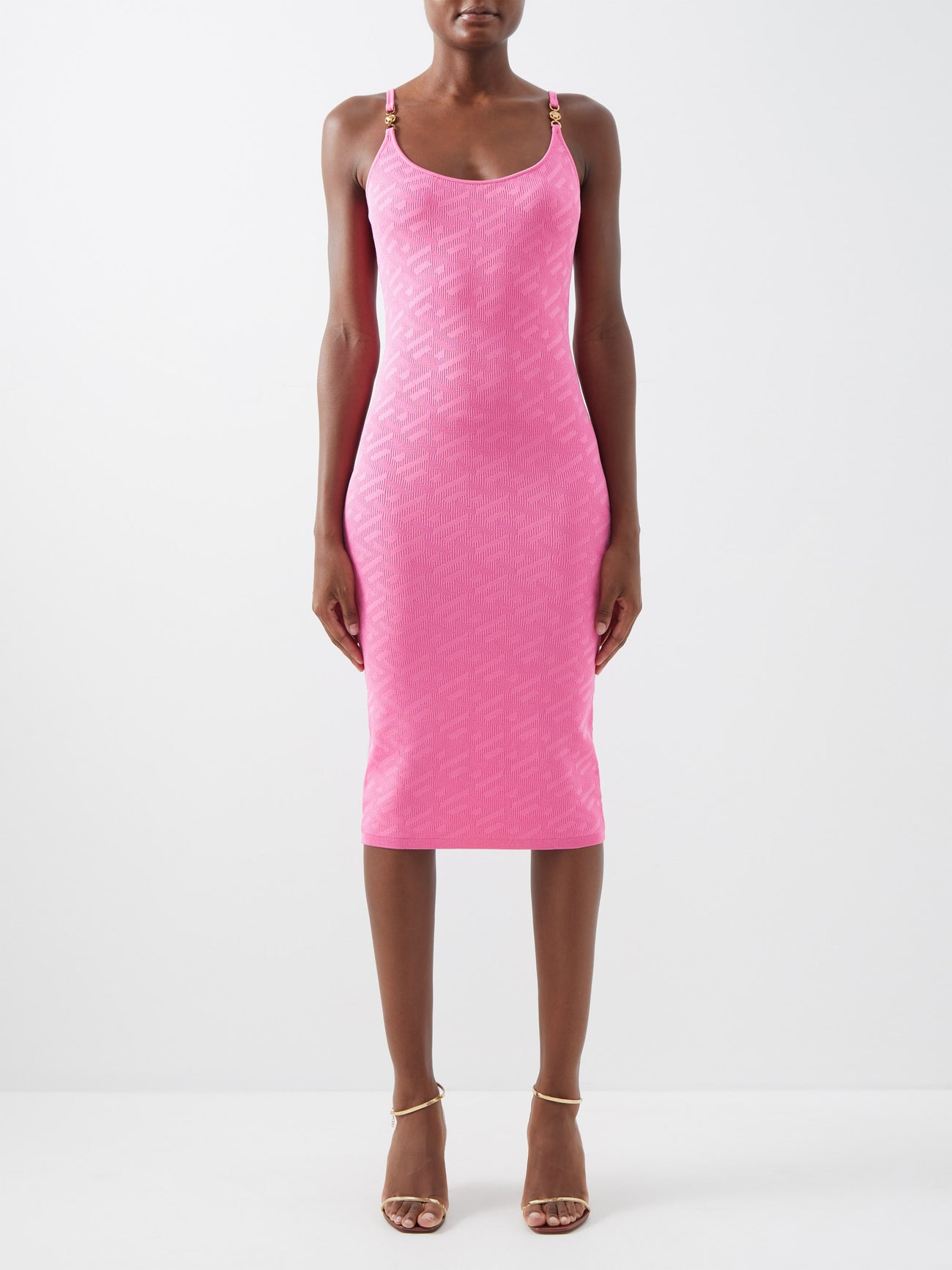 VERSACE La Greca Jacquard Dress | endource
