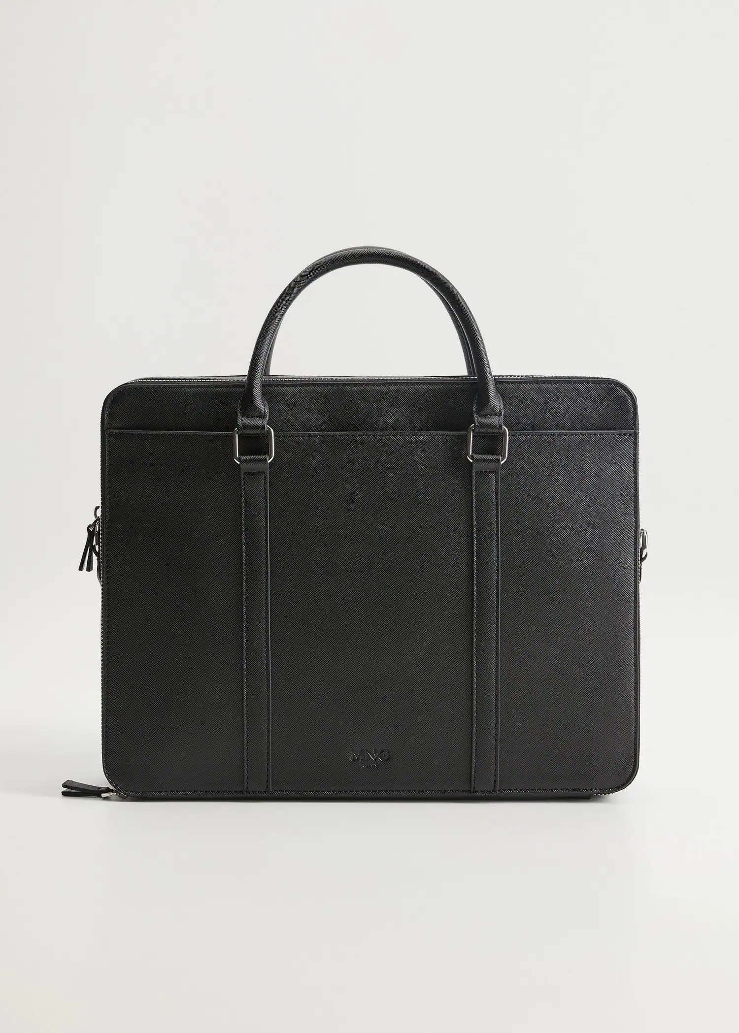 MANGO Inner-Pocket Tote Briefcase in Black | endource