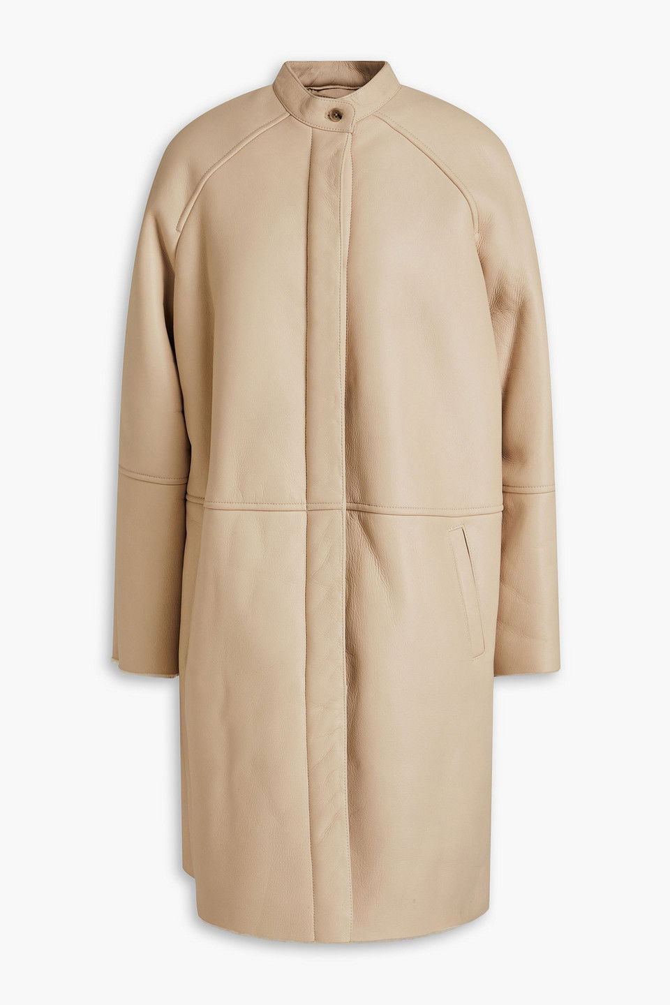 LOULOU STUDIO Alabat Shearling Coat in Neutral | endource