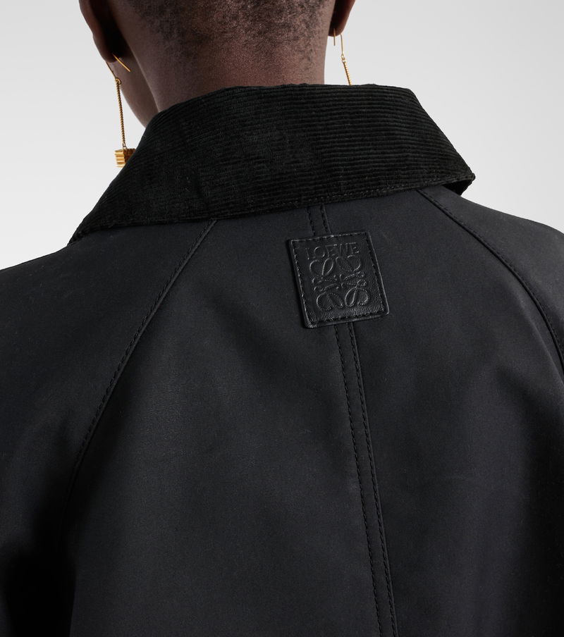 LOEWE Trapeze Waxed Cotton Jacket in Grey | Endource