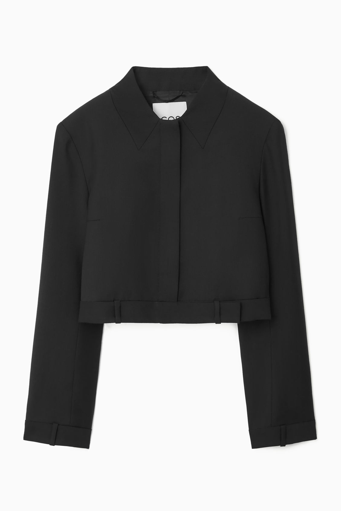 COS Power-Shoulder Deconstructed Tailored Jacket | endource