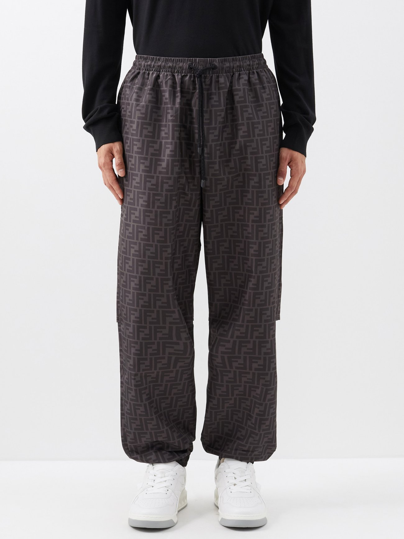 FENDI FF-Jacquard Shell Track Pants | endource