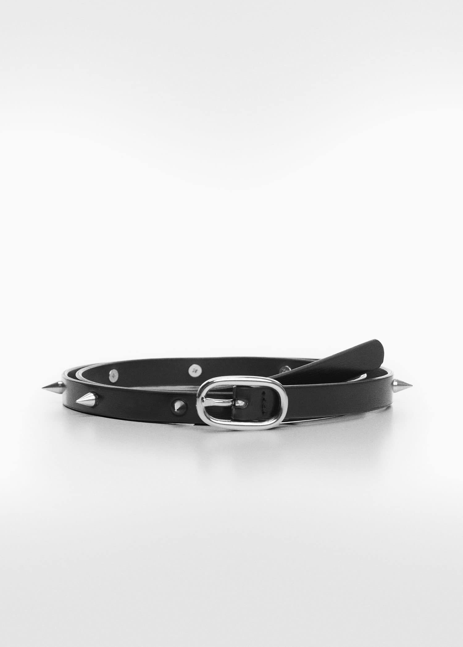 MANGO Decorative Spike Belt in Black | endource
