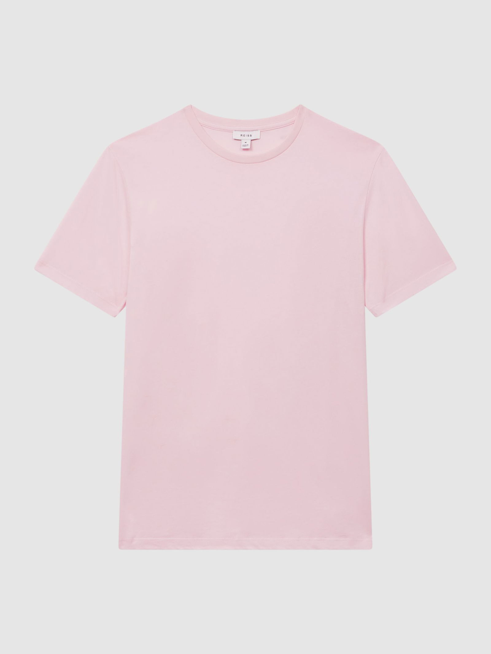 REISS Bless Crew Neck T-Shirt in Pale Pink | Endource