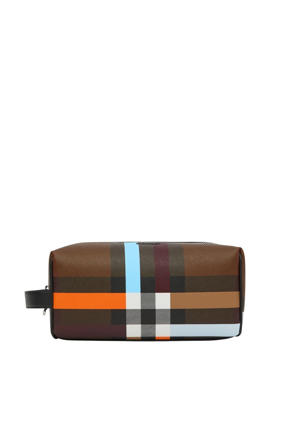 BURBERRY Check And Leather Travel Pouch | endource