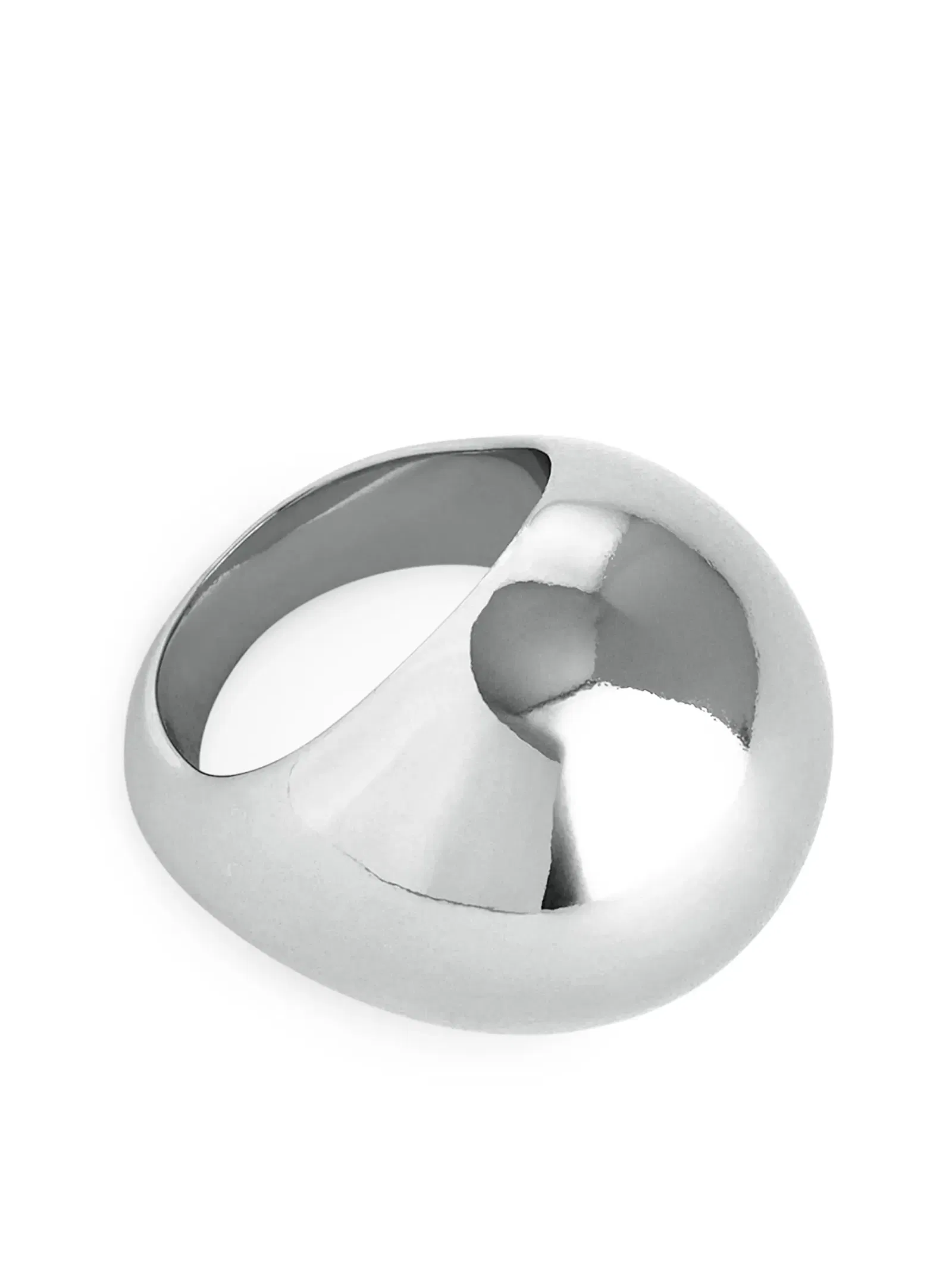 ARKET Silver-Plated Chunky Sphere Ring in Silver | endource
