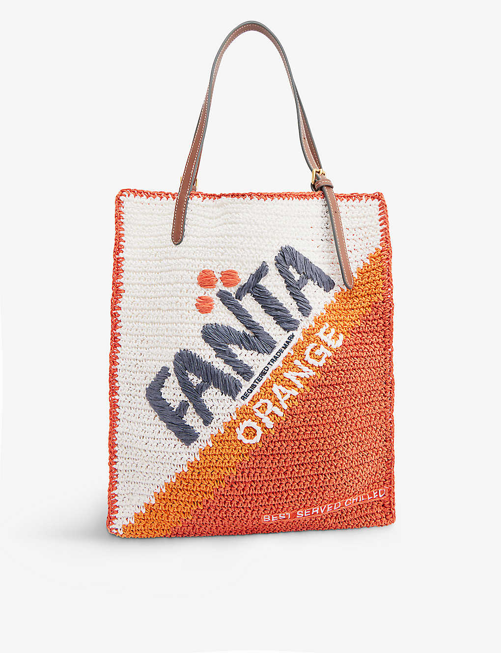 ANYA HINDMARCH Fanta Raffia Tote Bag in BURNTSIENNECHALK | Endource