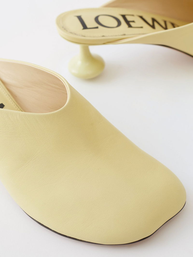 LOEWE Toy 45 Leather Mules in Yellow | Endource