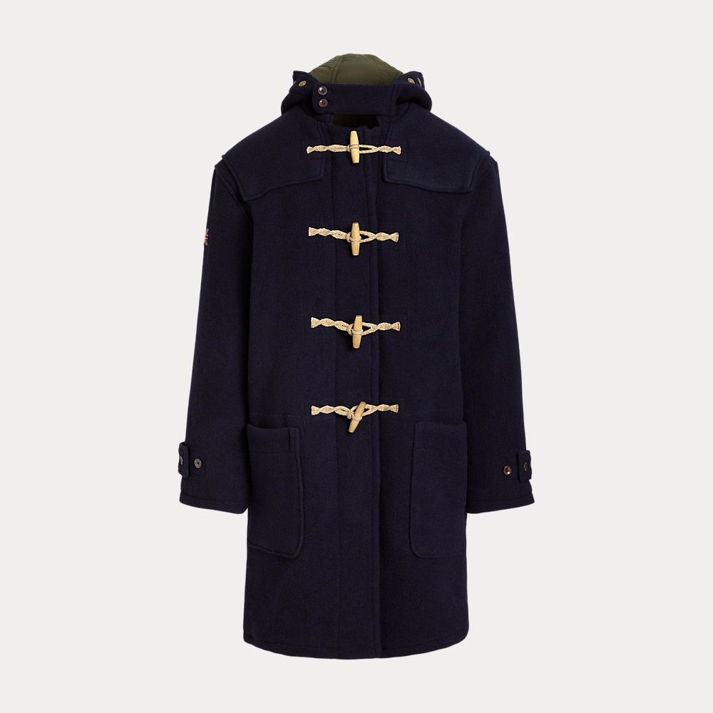 POLO RALPH LAUREN Double-Faced Wool Toggle Coat in Blue | endource