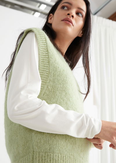 & OTHER STORIES Oversized Wool Knit Vest | endource