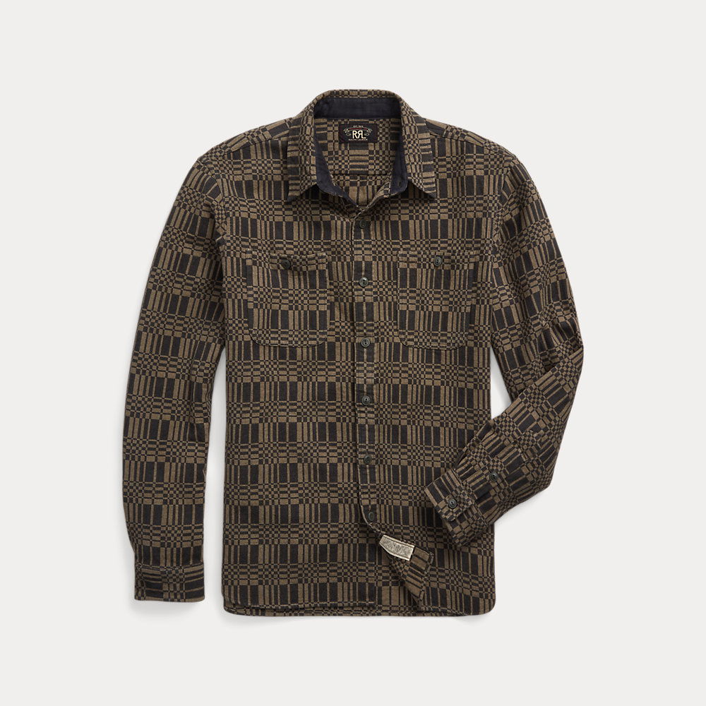 RALPH LAUREN RRL Patterned Jacquard Workshirt in Multi | Endource