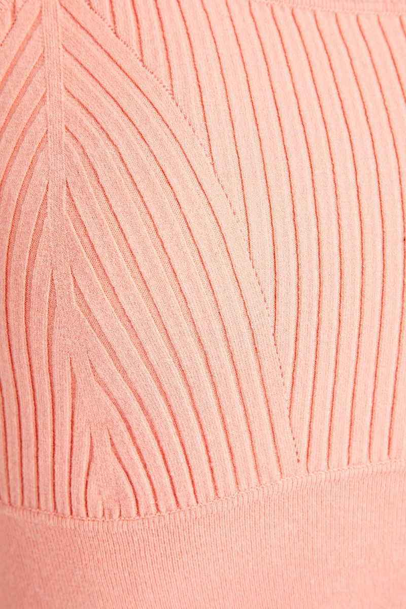 LIVE THE PROCESS Ribbed-Knit Bra Top in Pink | Endource