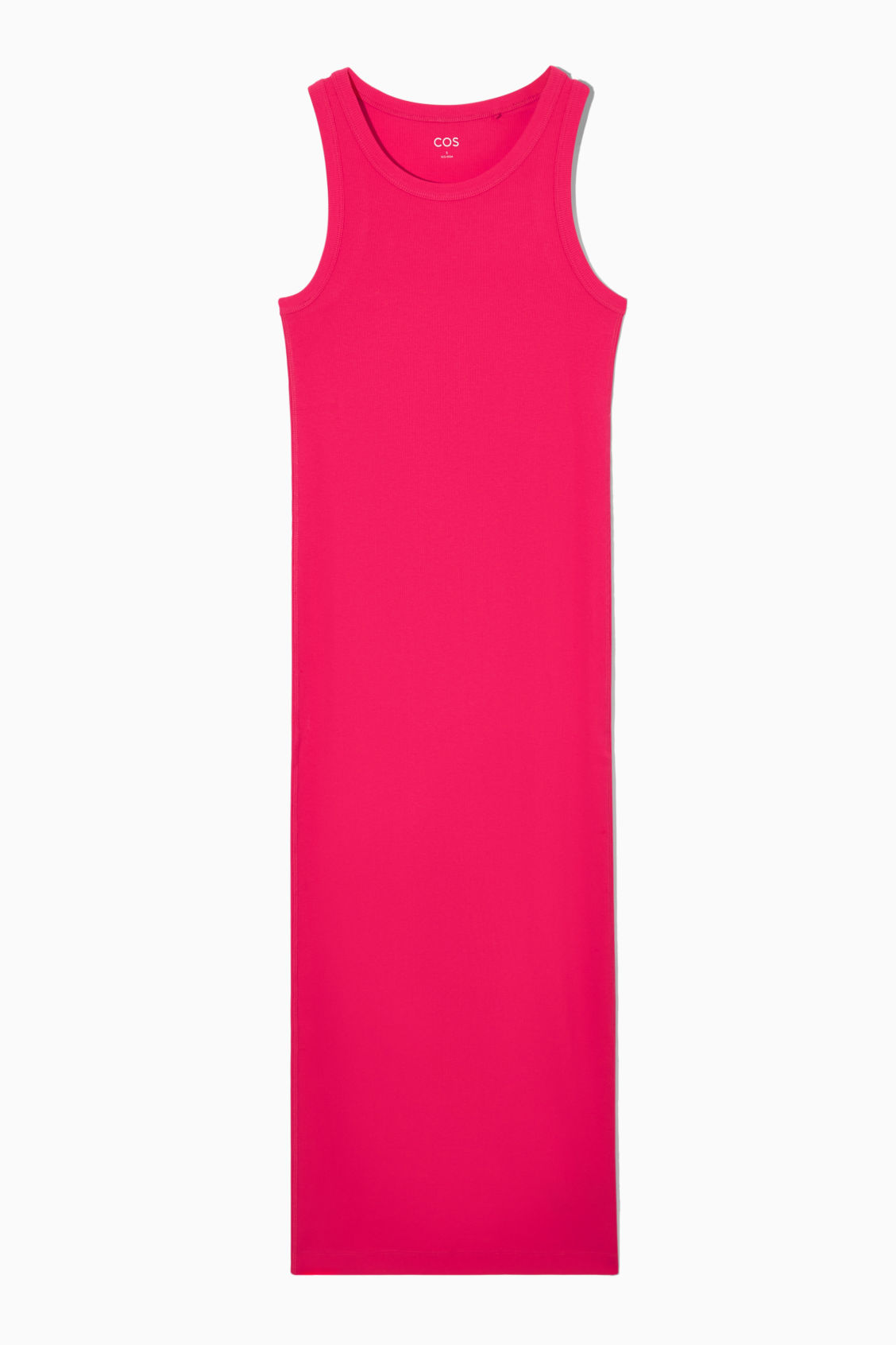 COS Ribbed Tube Dress in BRIGHT PINK | Endource