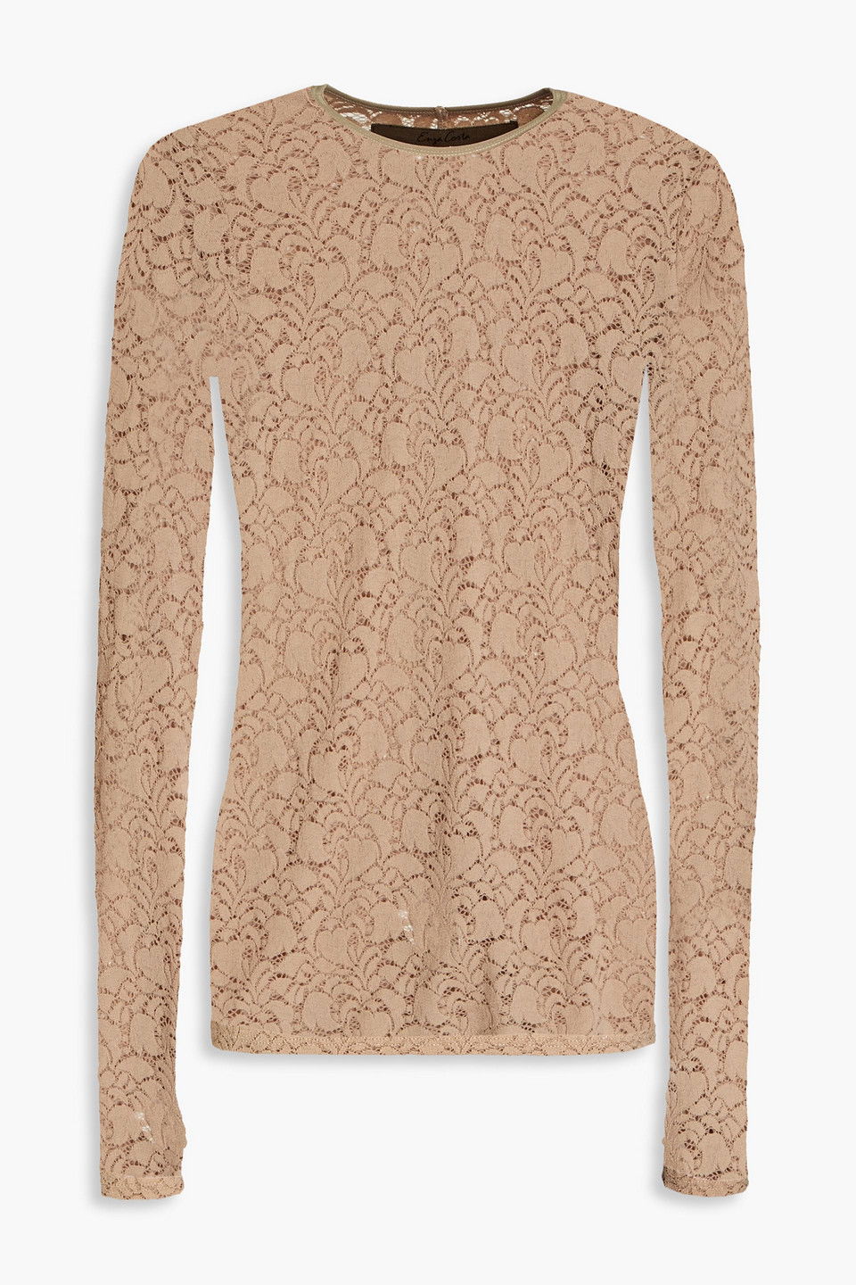 ENZA COSTA Stretch-Lace Top in Neutral | endource