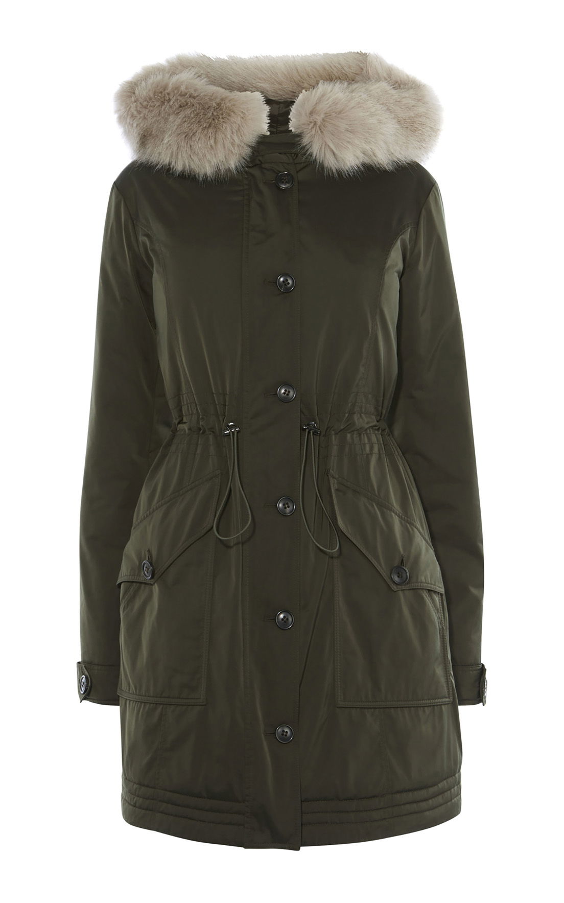 KAREN MILLEN Parka Jacket in Khaki | Endource