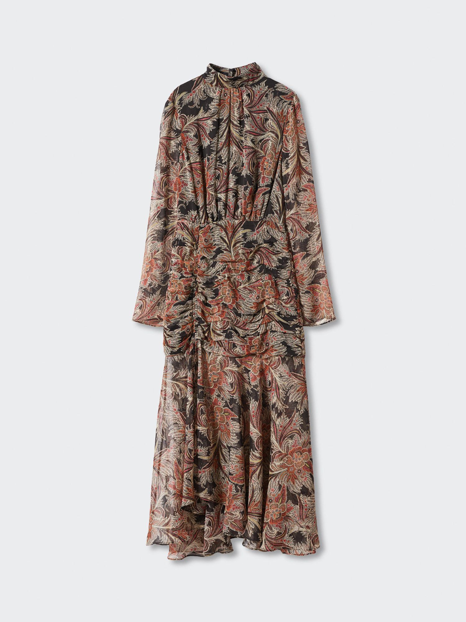 Mango Sean Midi Dress In Multi Endource