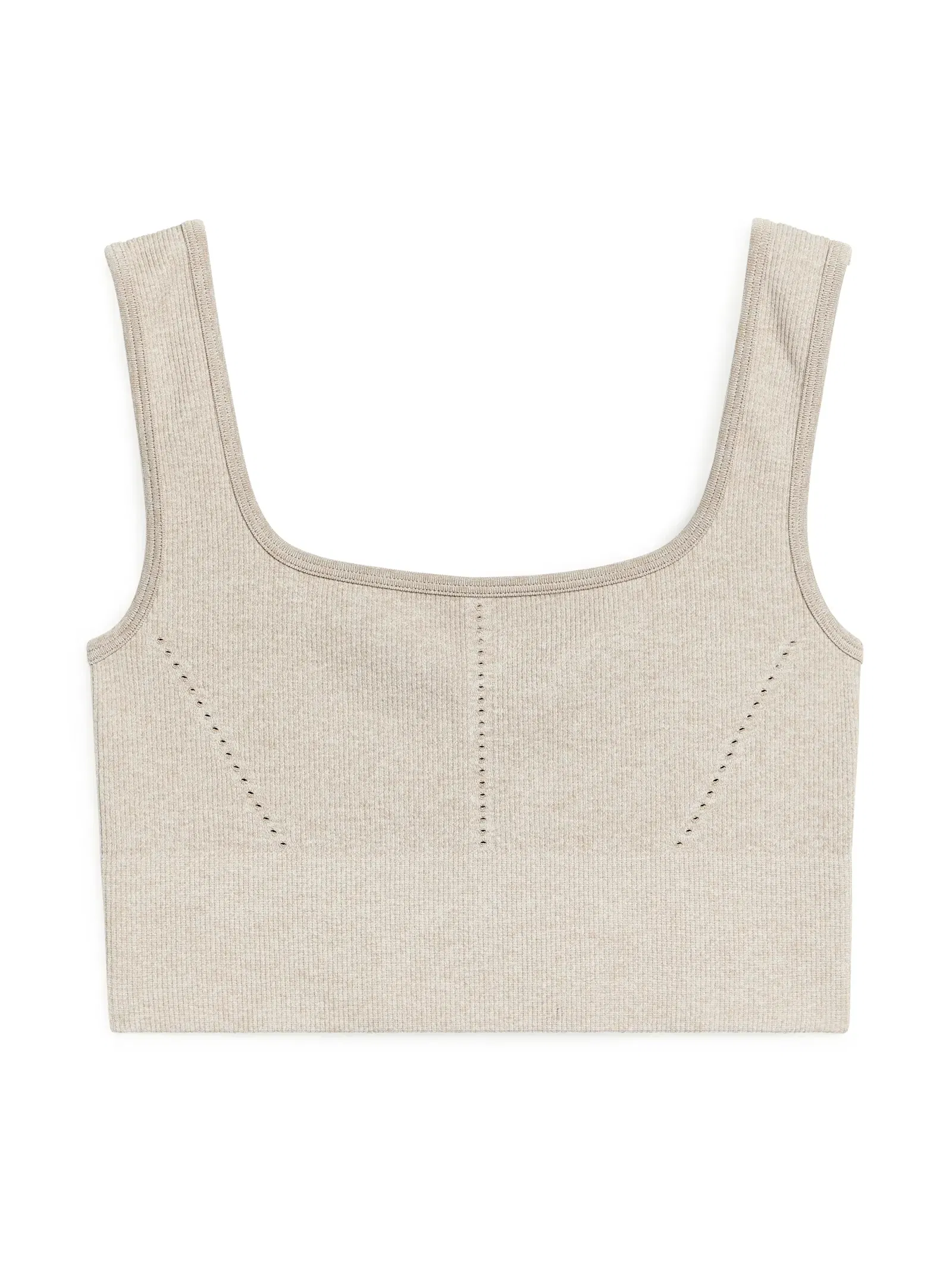 ARKET Mesh-Detail Seamless™ Ribbed Yoga Top | endource