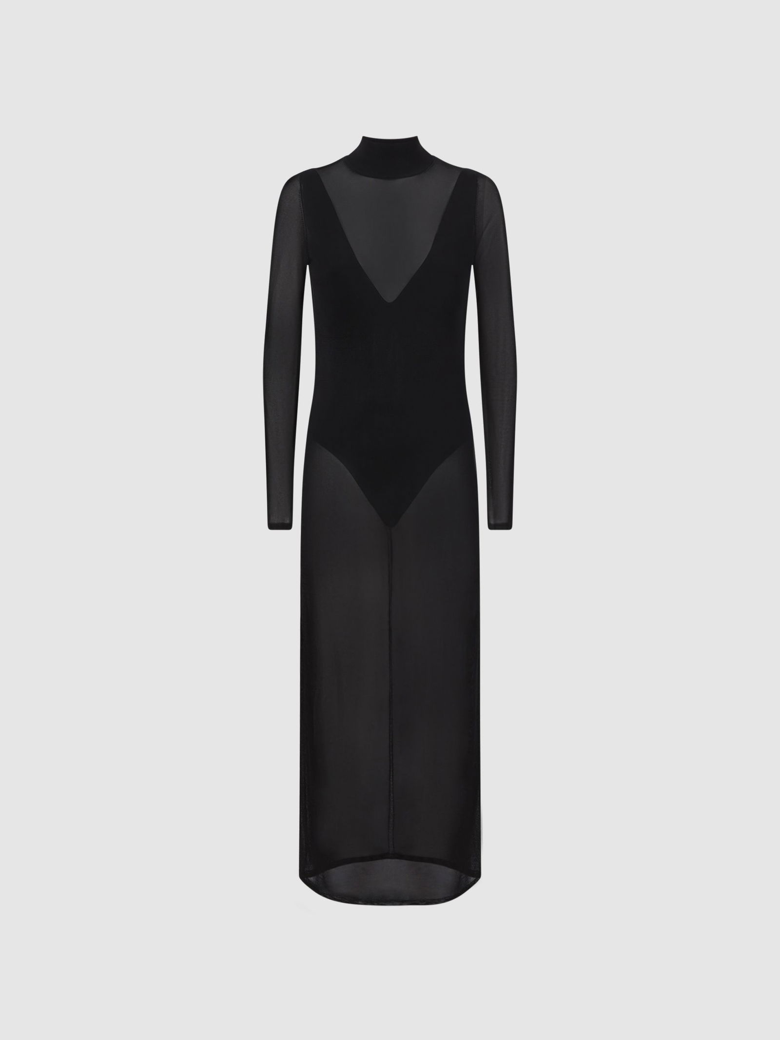REISS Imelda Atelier Sheer Knit Maxi Dress | endource