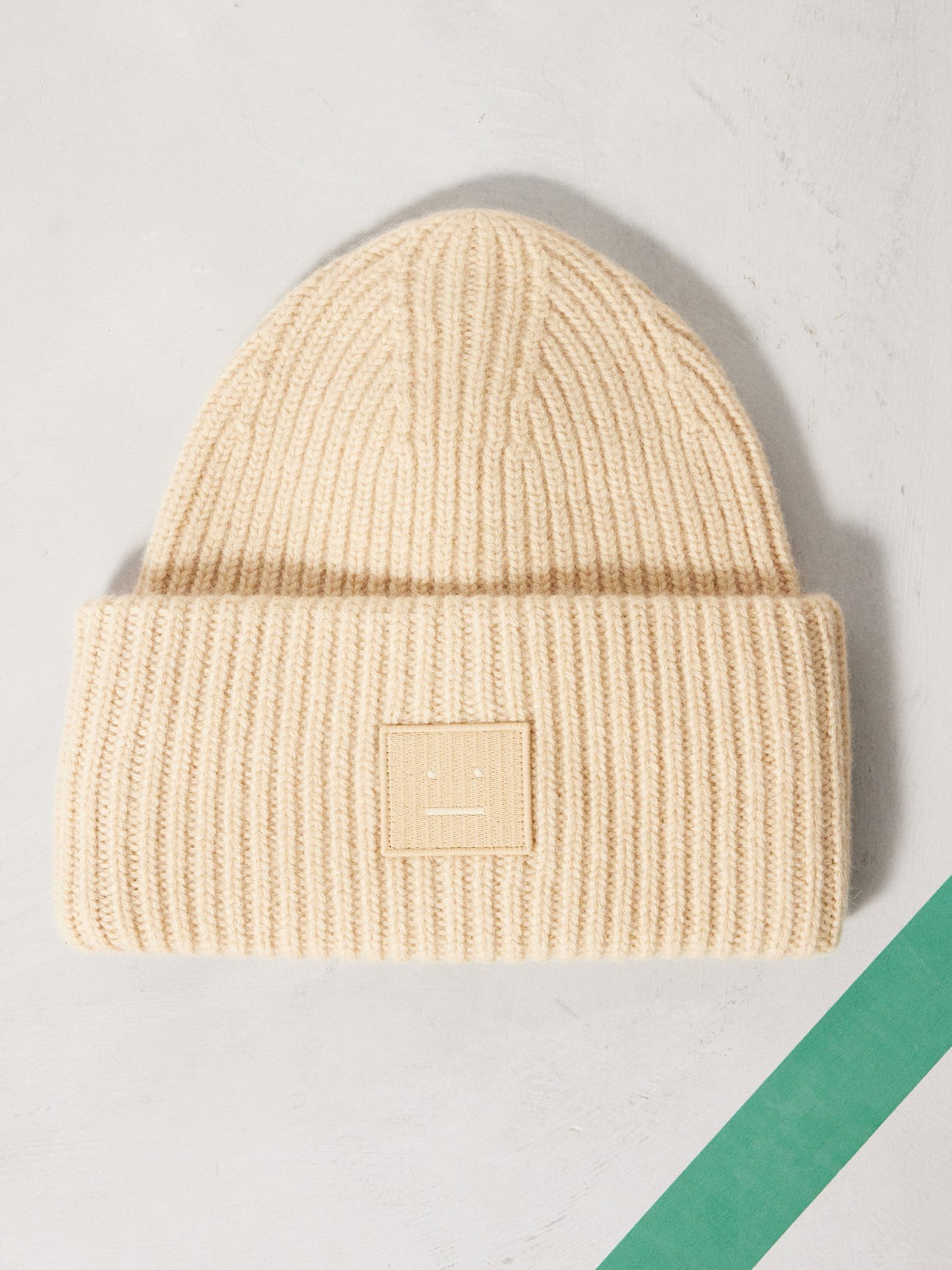 ACNE STUDIOS Pansy Face-Patch Wool Beanie | Endource