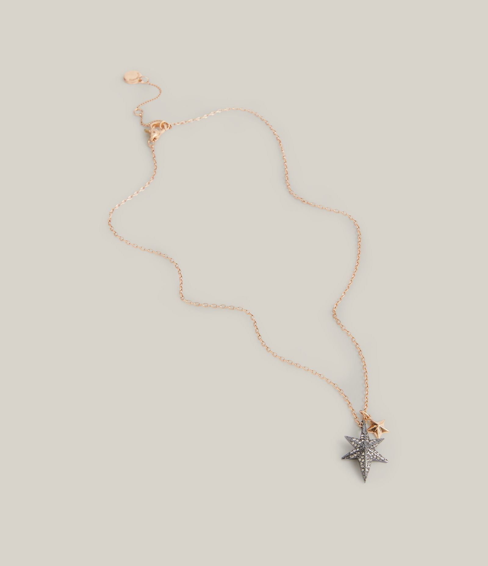 ALLSAINTS Elara Necklace in Hematite/Wrm Brass | endource