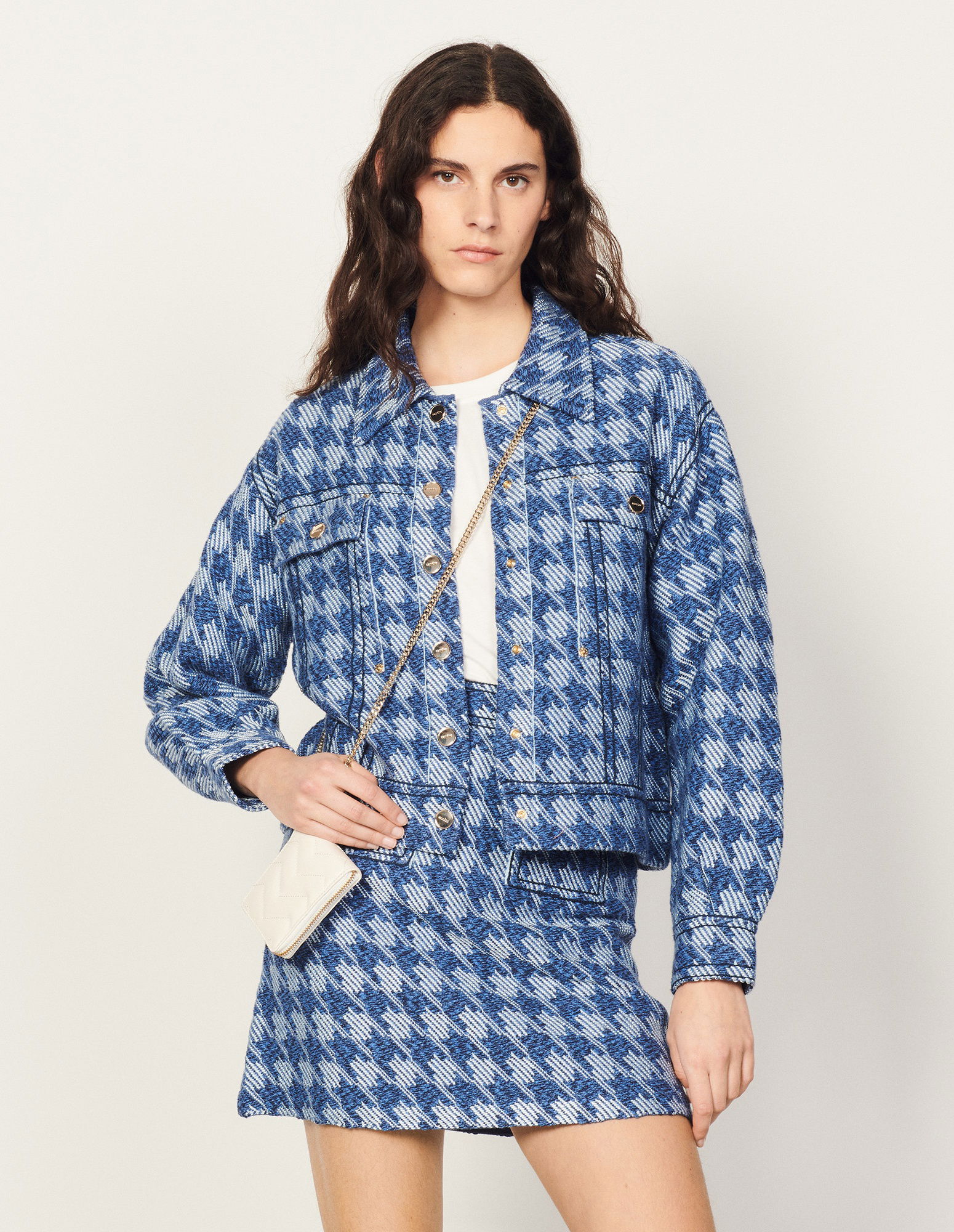 SANDRO Tweed Coatigan | endource