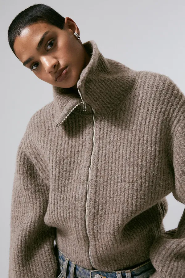 WEEKDAY Brielle Zip Cardigan | endource