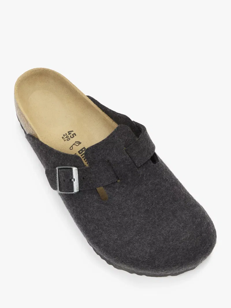 BIRKENSTOCK Wool Boston Slippers in Cocoa | Endource