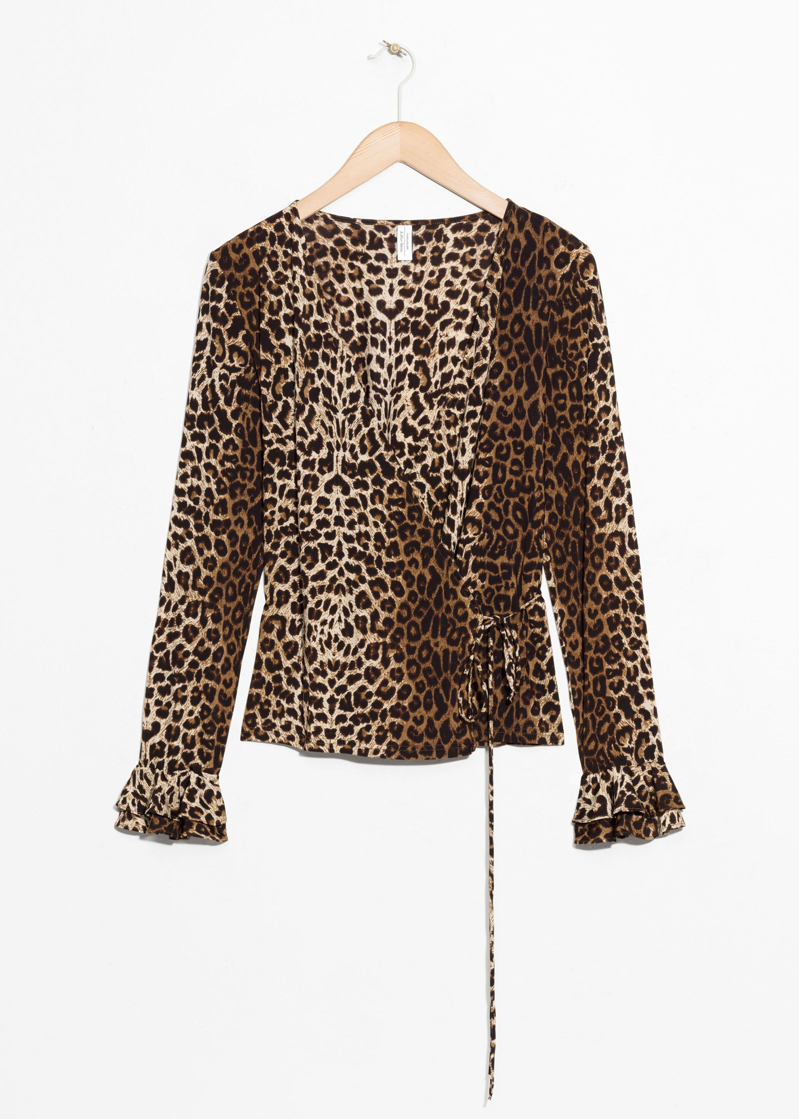 & OTHER STORIES Leopard Print Wrap Top in Leopard | endource