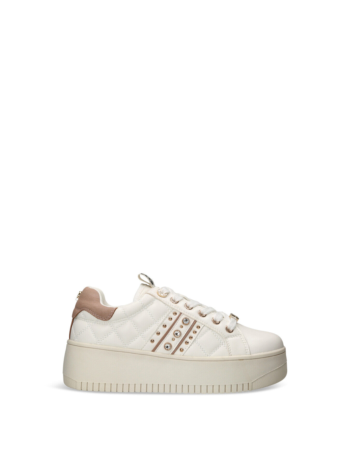 KG KURT GEIGER Leslie Embellished Trainers in White | endource