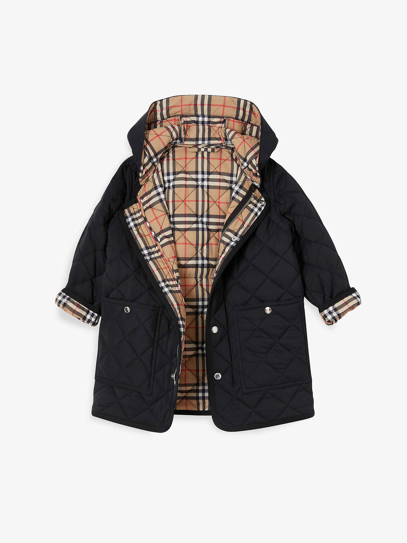 BURBERRY Reilly Quilted Check-Lined Shell Jacket | endource