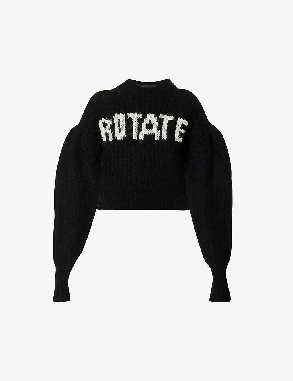 ROTATE BIRGER CHRISTENSEN Brand-Embroidered Jumper in BLACKCOMB | endource