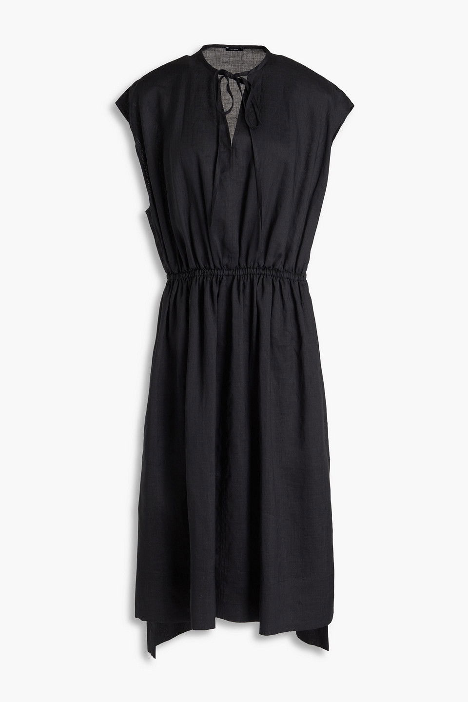JOSEPH Delcie Gathered Ramie-Voile Midi Dress | endource