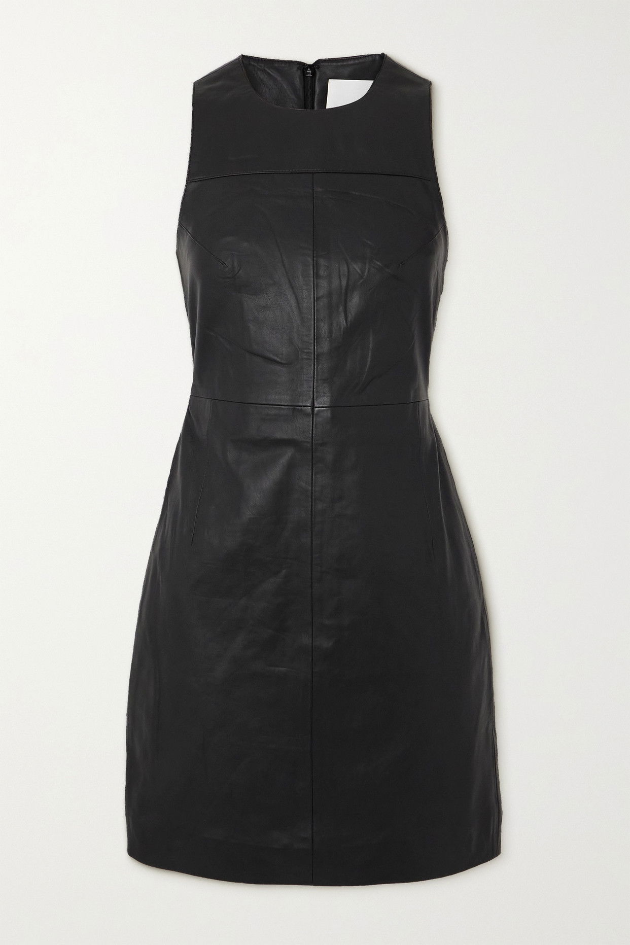 REMAIN BIRGER CHRISTENSEN Tenna Leather Mini Dress in Black | endource