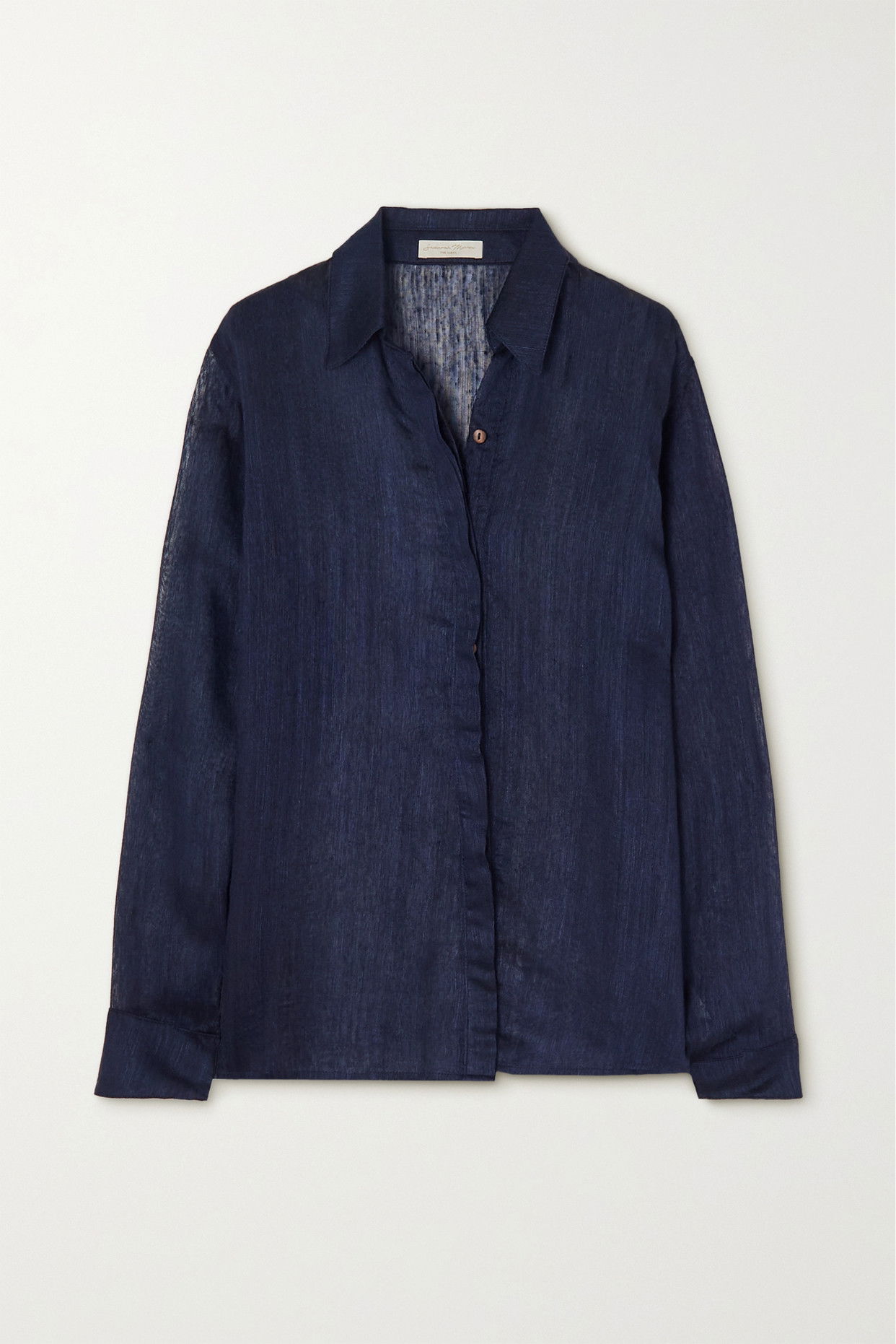 SAVANNAH MORROW Cliff Munga Silk Blouse in Blue | Endource