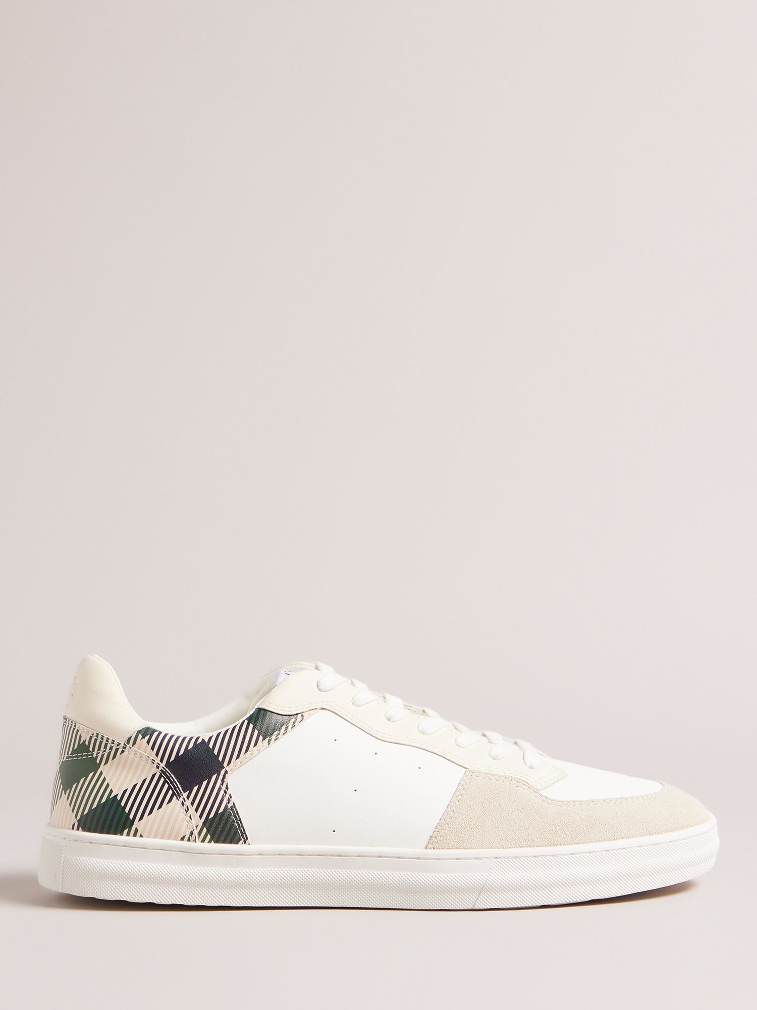 TED BAKER Bark Check Leather Trainers | endource