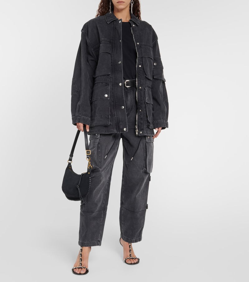 ISABEL MARANT Elize Denim Jacket in Black | endource