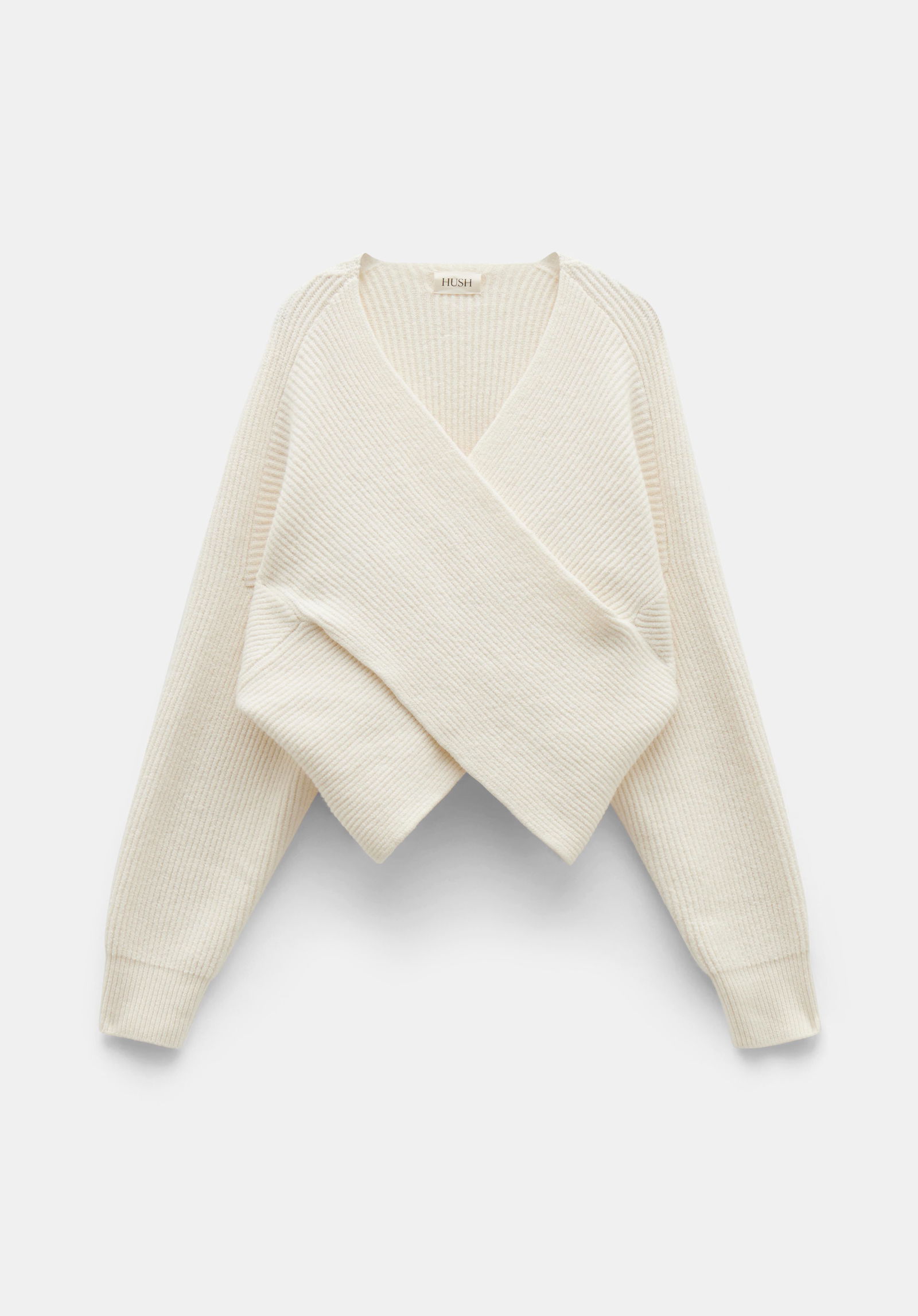 HUSH Bronte Cross Front Knit Jumper | endource