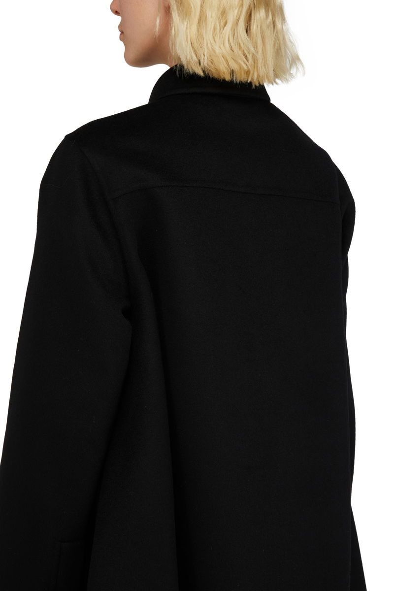 LOEWE Trapeze Cut Coat in Black | Endource