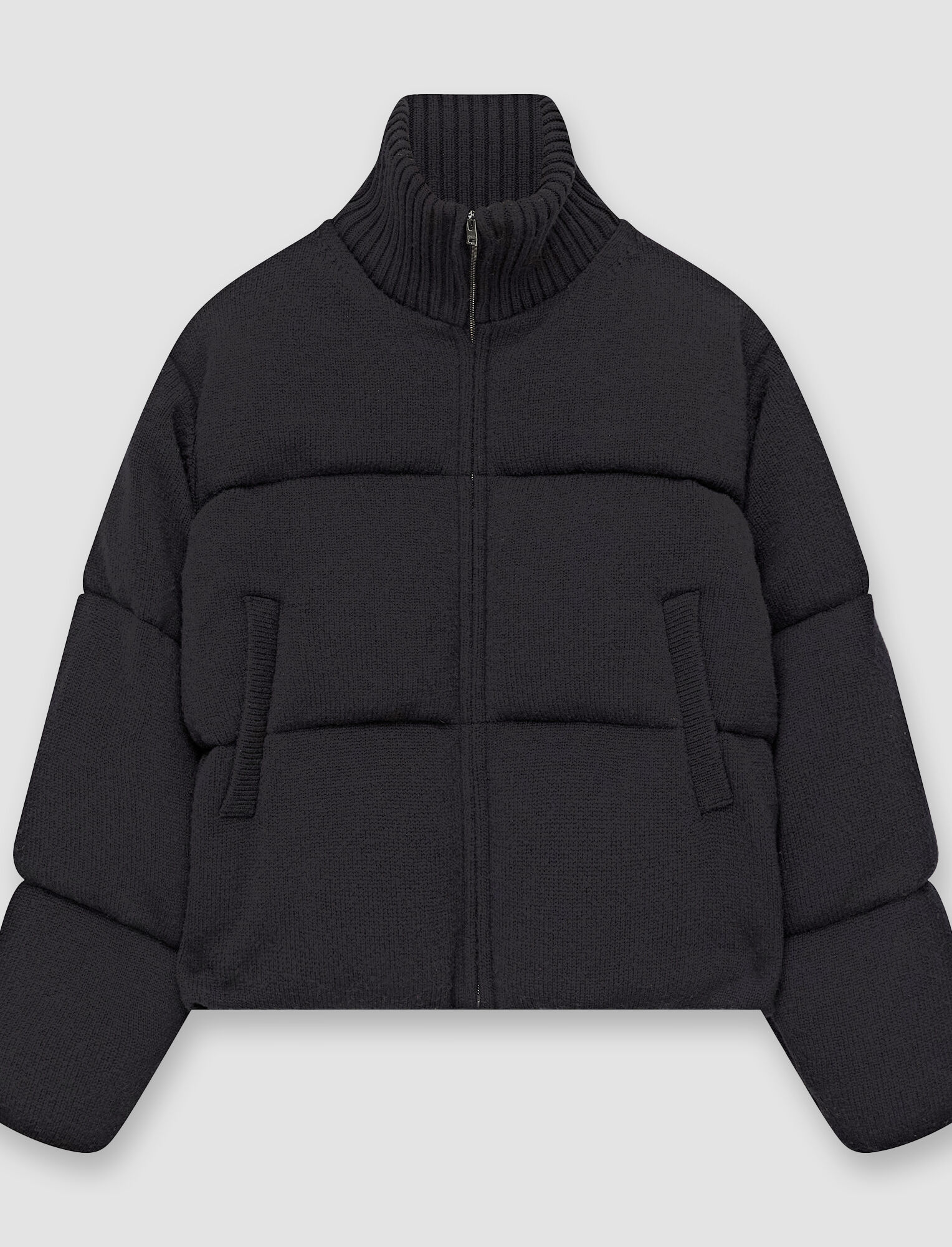 JOSEPH Soft Wool Puffer Jacket in Black | endource