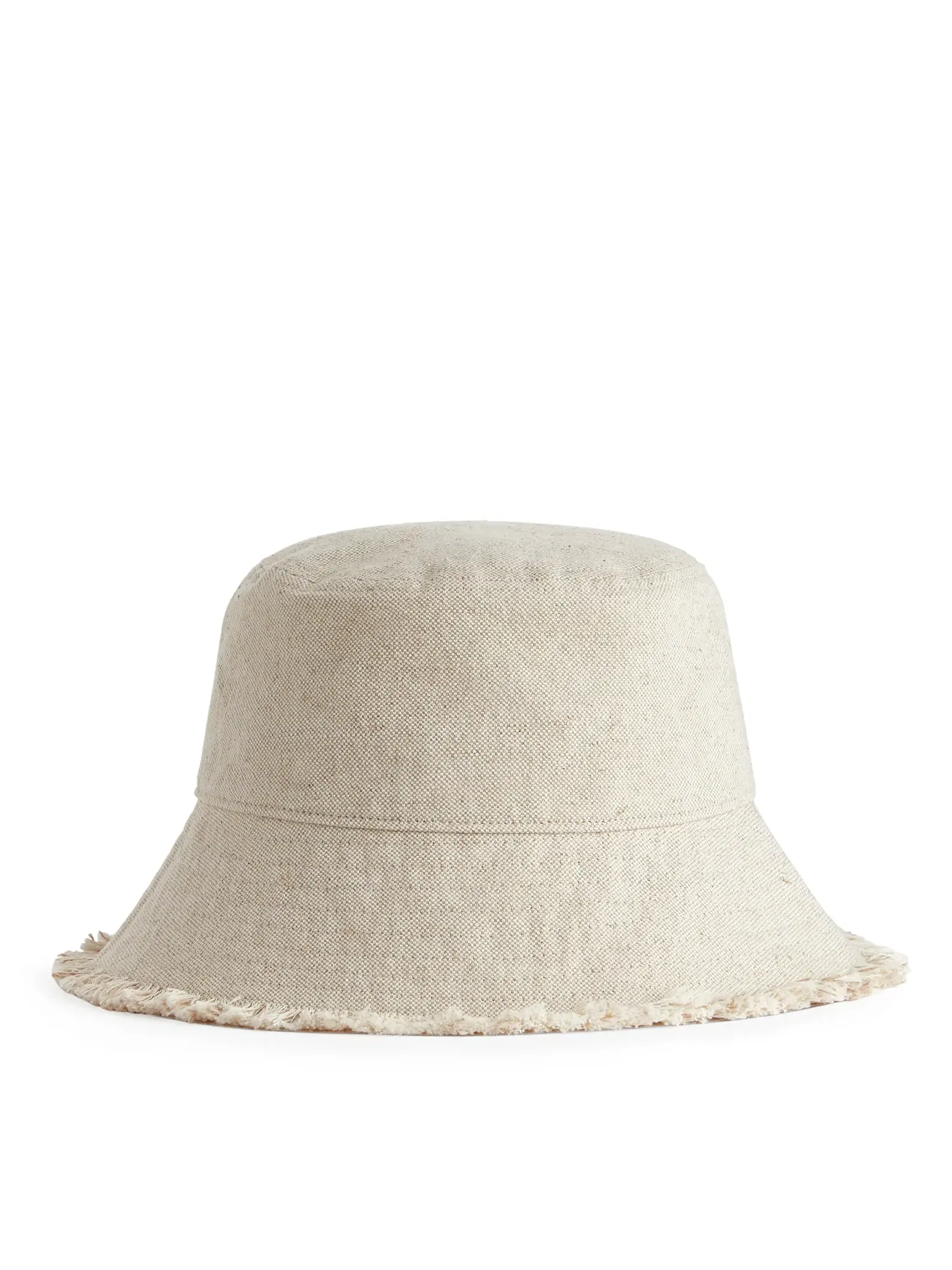 ARKET Linen Blend Bucket Hat in Beige | endource