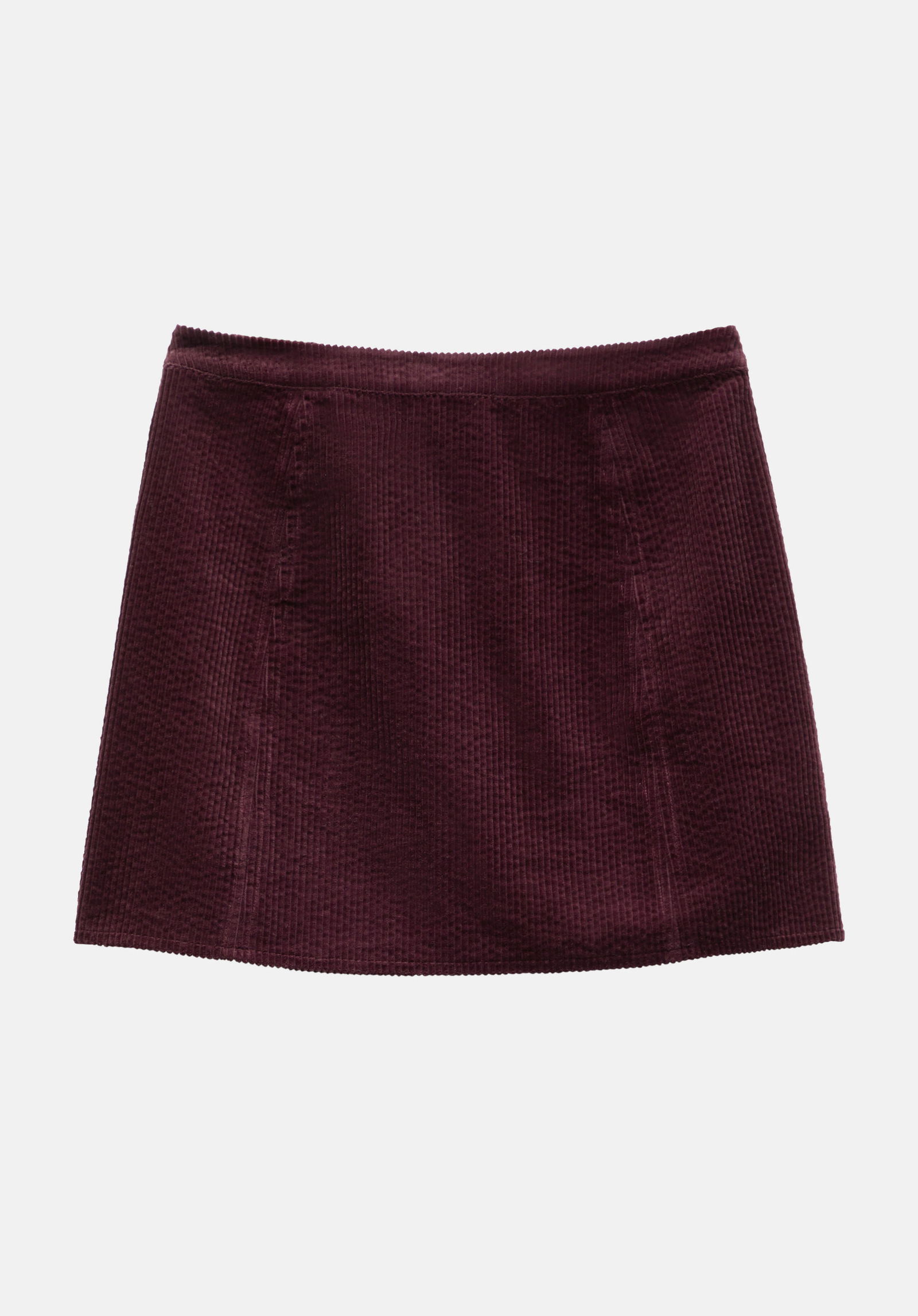 HUSH Rylee Cord Mini Skirt in Dark Berry | endource