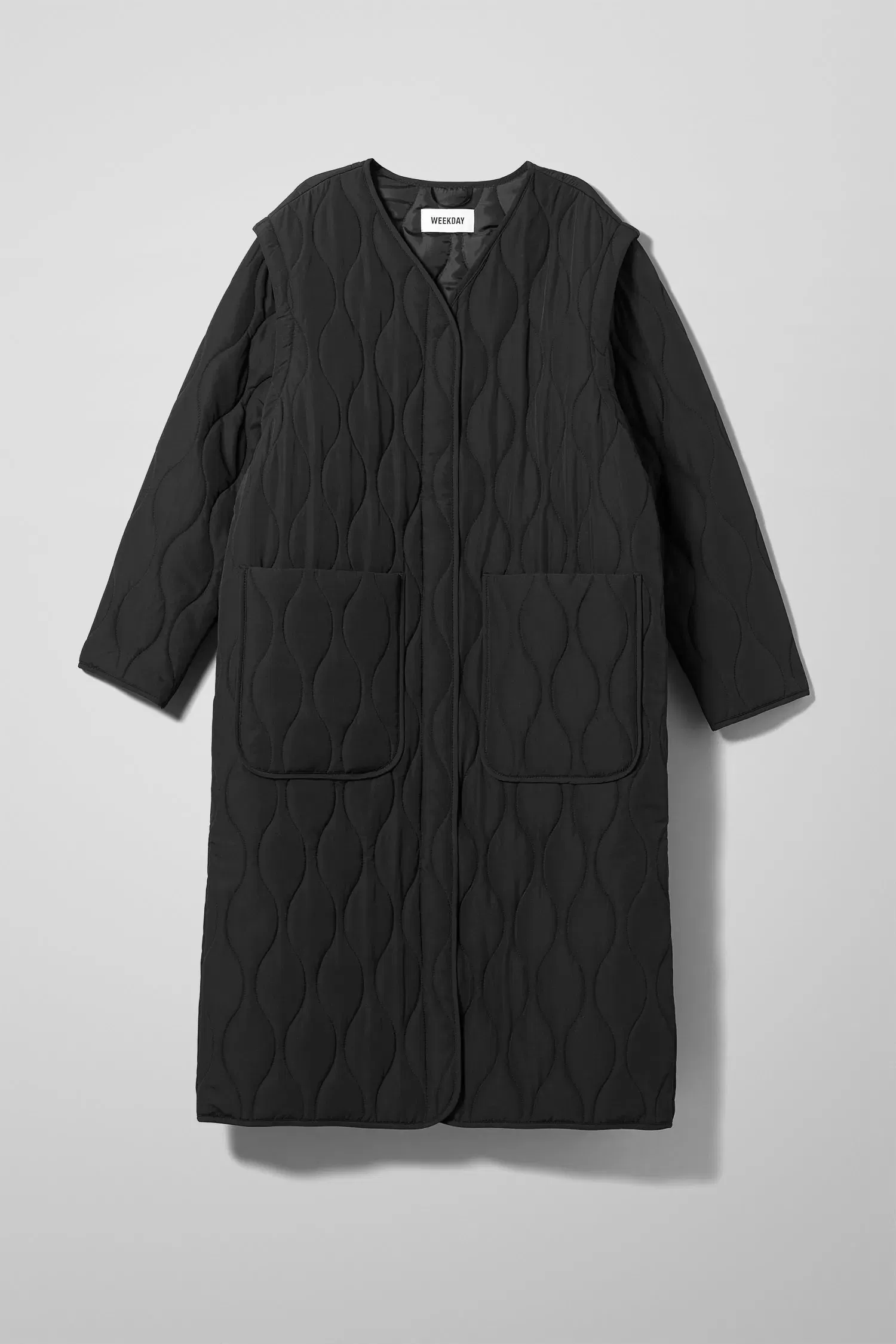 WEEKDAY Noor Quilted Jacket in Black | endource