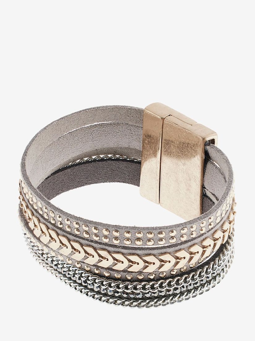 MINT VELVET Embellished Statement Cuff in Gold/Silver | endource